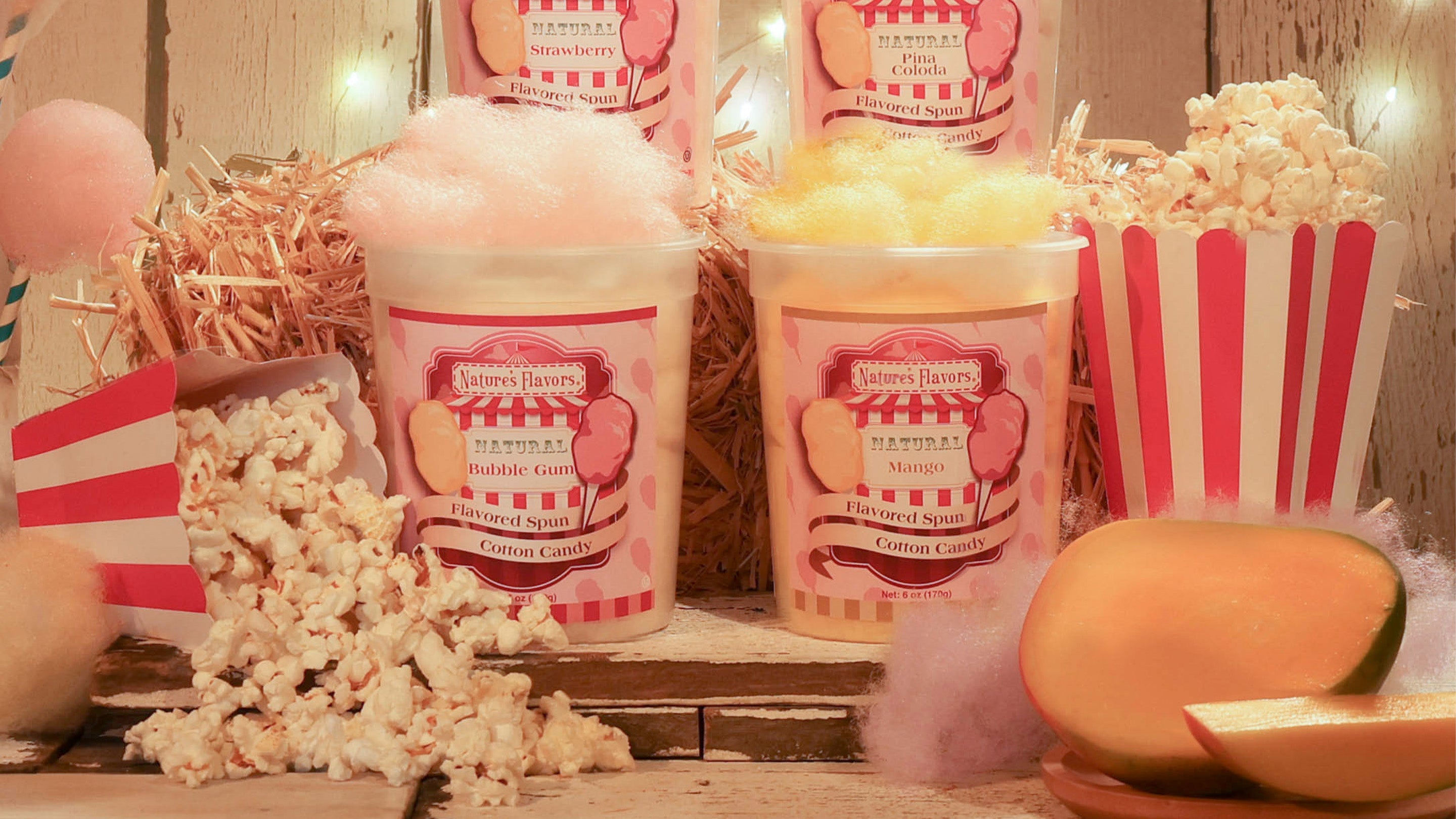 pre made candy floss