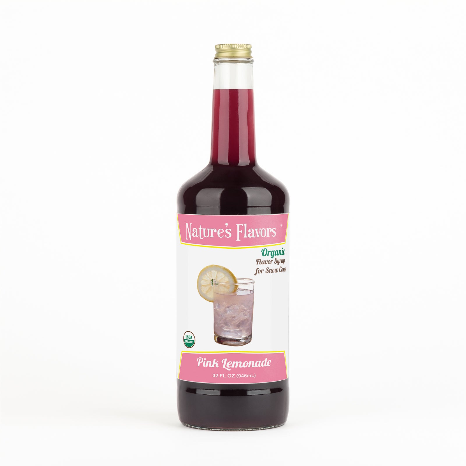 Pink Lemonade Snow Cone Syrup, Organic – Nature's Flavors