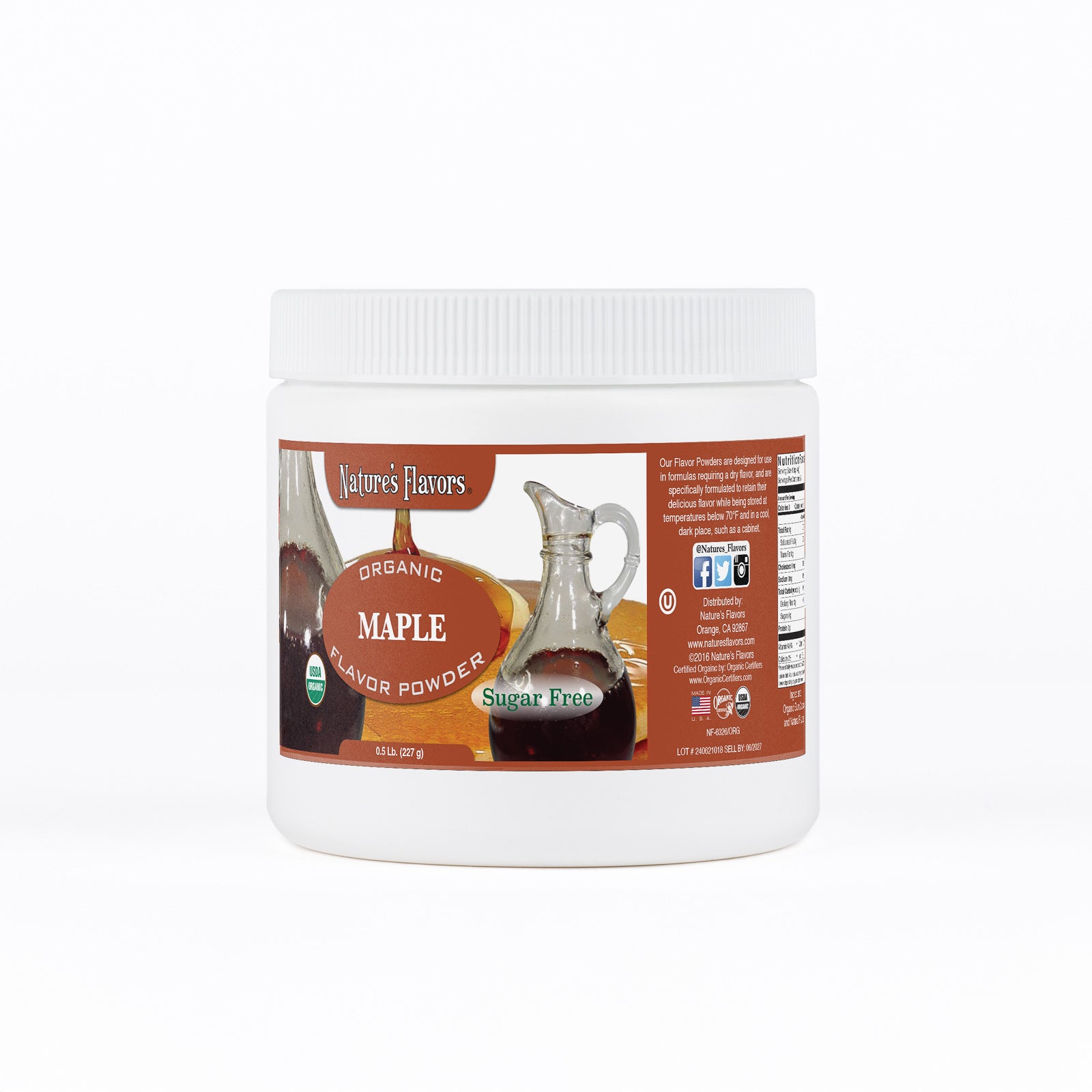 Maple Flavor Powder (Sugar-Free), Organic – Nature's Flavors